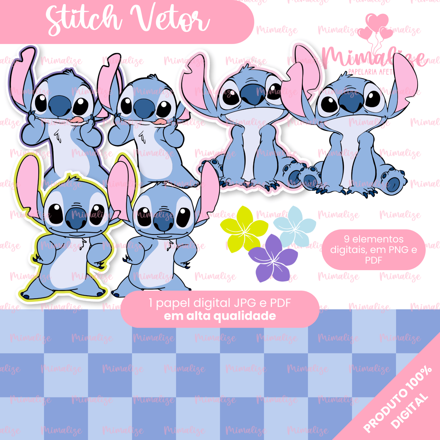 Stitch Aquarela (Kit Digital) – Mimalize